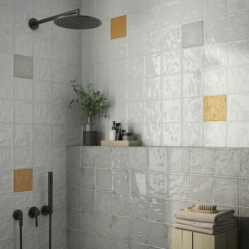 Керамогранит Prissmacer Rain Kaki 78803255 22,3х22,3 см желтый глянцевая