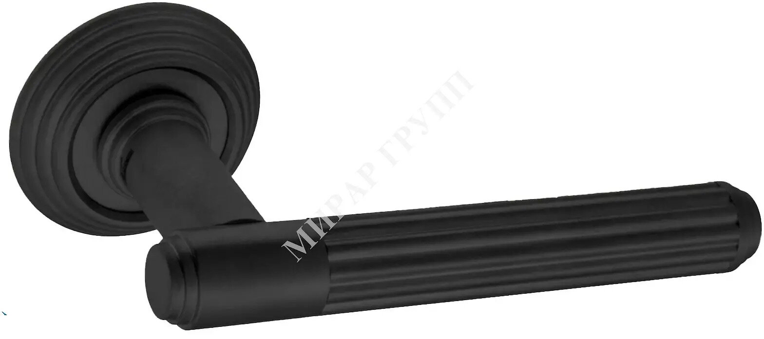 Дверная ручка на розетке Venezia "EXA TUBE" D8 черный