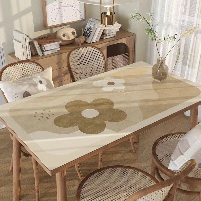 2025 Новый богемный стиль винтажный коврик для стола, не требующий стирки, режущийся, ПВХ водонепроницаемый, маслостойкий, термостойкий коврик для кофейного стола