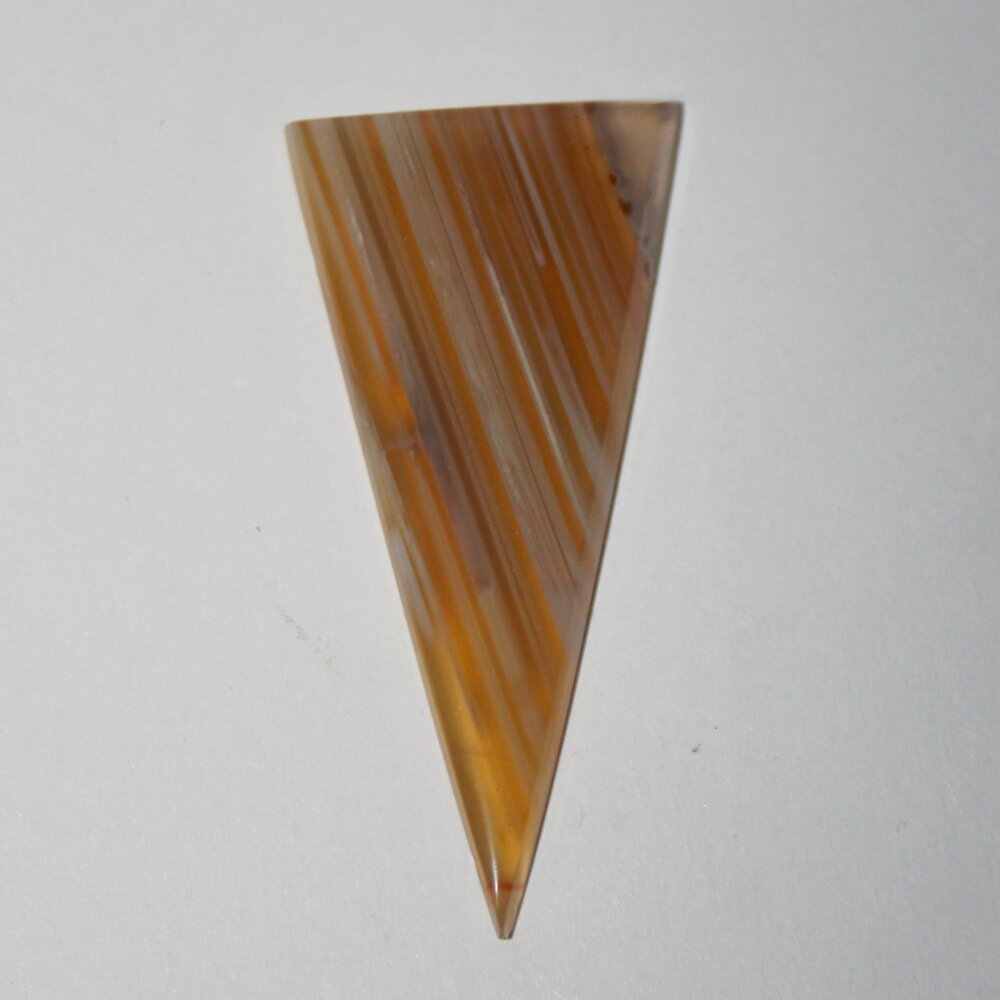 Агат переливт кабошон, натуральный камень, 41х19х3 мм, Урал, "True Stones"