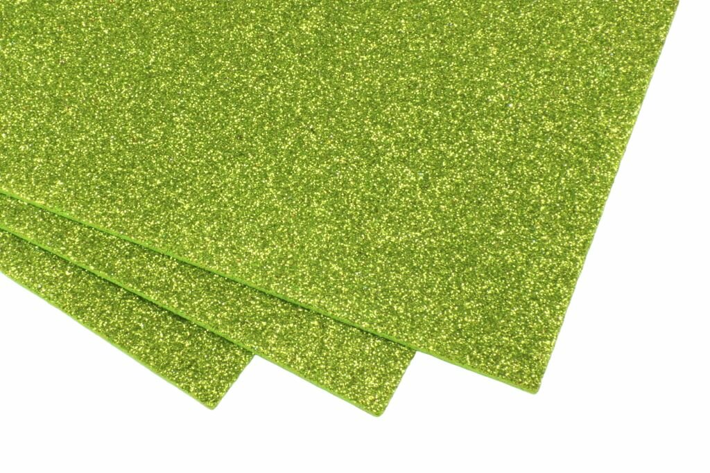 Фоамиран глиттерный (с блестками), толщина 2 мм, размер 50*50 см, 3 листа