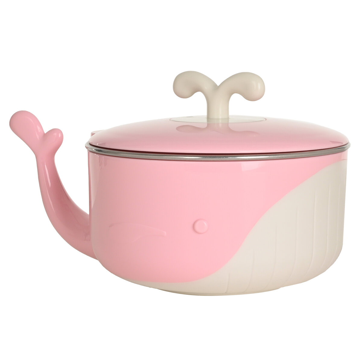 Термотарелка Pituso 300 мл, с крышкой с отверстием для сброса давления, розовая