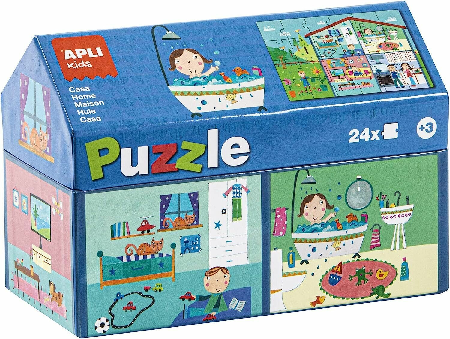 Пазлы "Дом" в подарочной коробке-домике Испания Apli kids