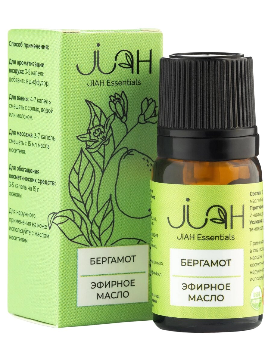 JIAH Essentials Эфирное масло «Бергамот» 10 мл