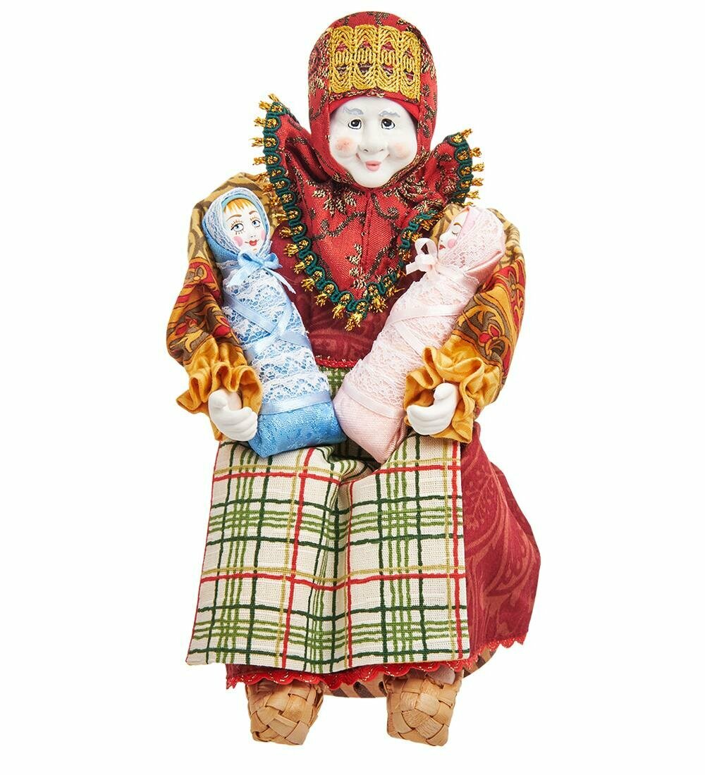 Кукла-шкатулка "Бабушка с детьми" A2152674 РусКукла, Фарфор, текстиль