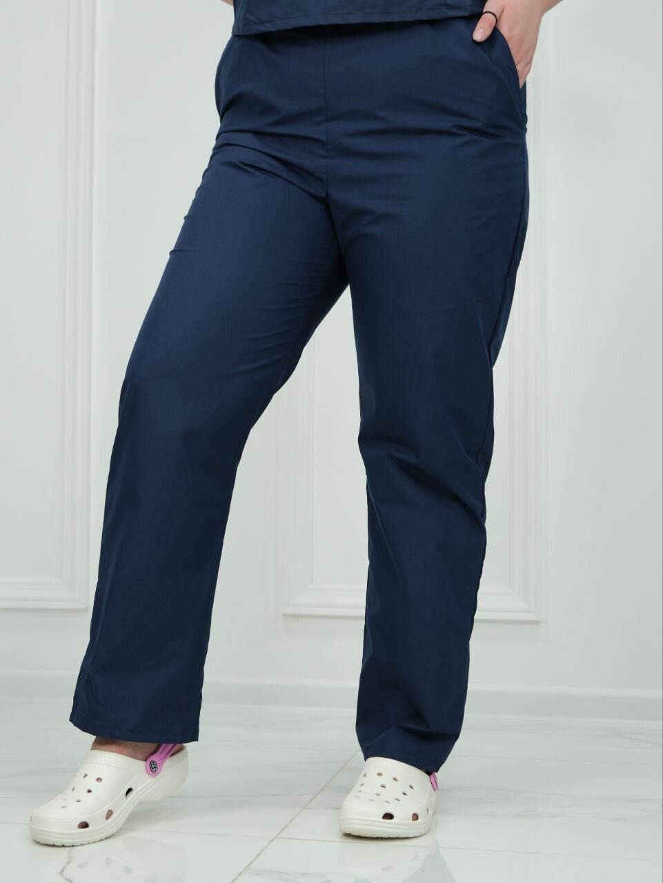 Брюки SPECMED-ODEGDA "Классика", женские, из тиси, медицинские, темно-синие