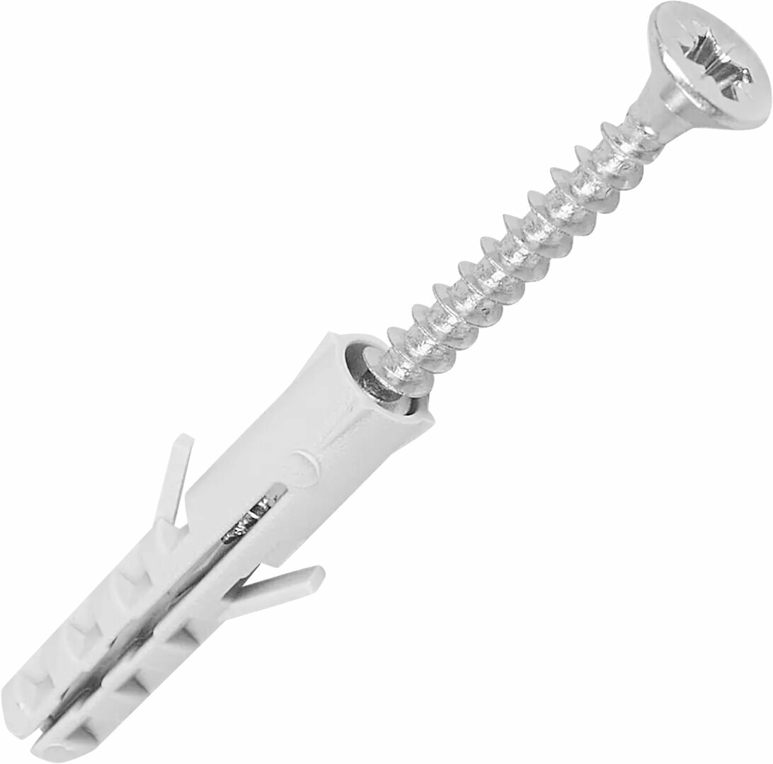 Дюбель потайной Standers PND 6x30 мм, с шурупом 4x40 мм, нейлон, 200 шт.