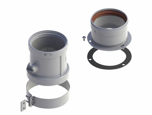 Адаптер разделительный двухблочный диам. 80 ( Bx) RTF04.004