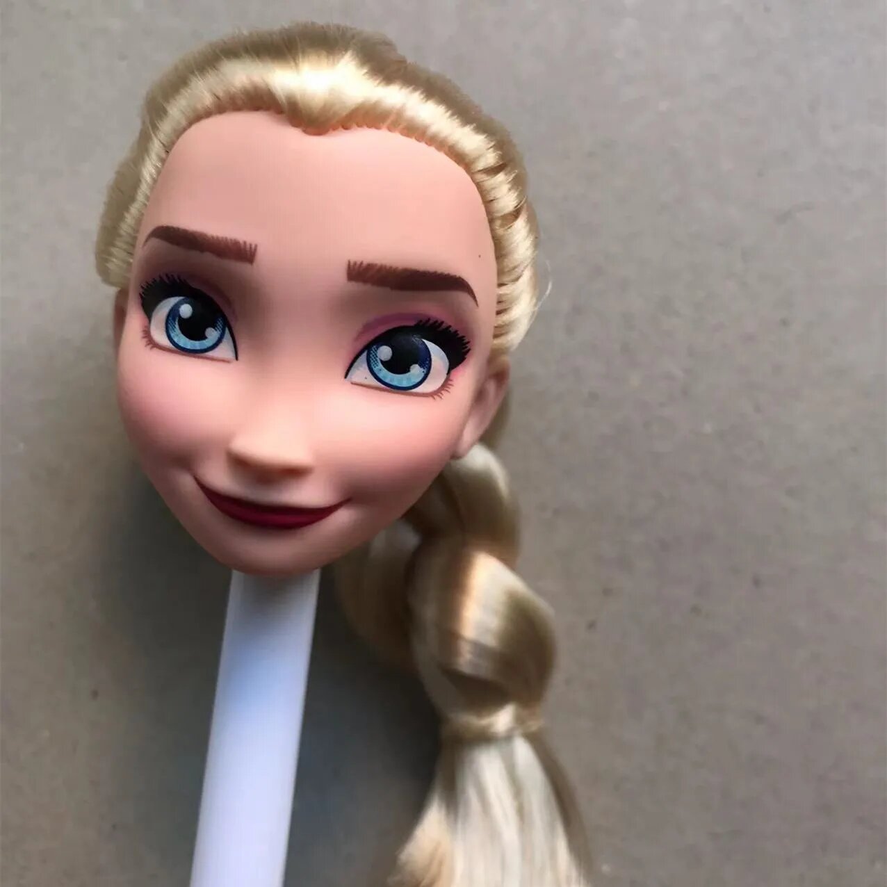 Кукольная голова принцессы ROUND YUAN Белый, elsa no.1