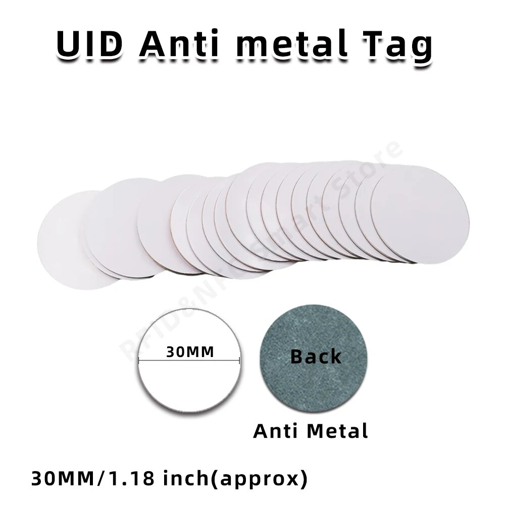 Сменные RFID-метки UID 1K S50 13.56 МГц UID Anti metal 50PCS