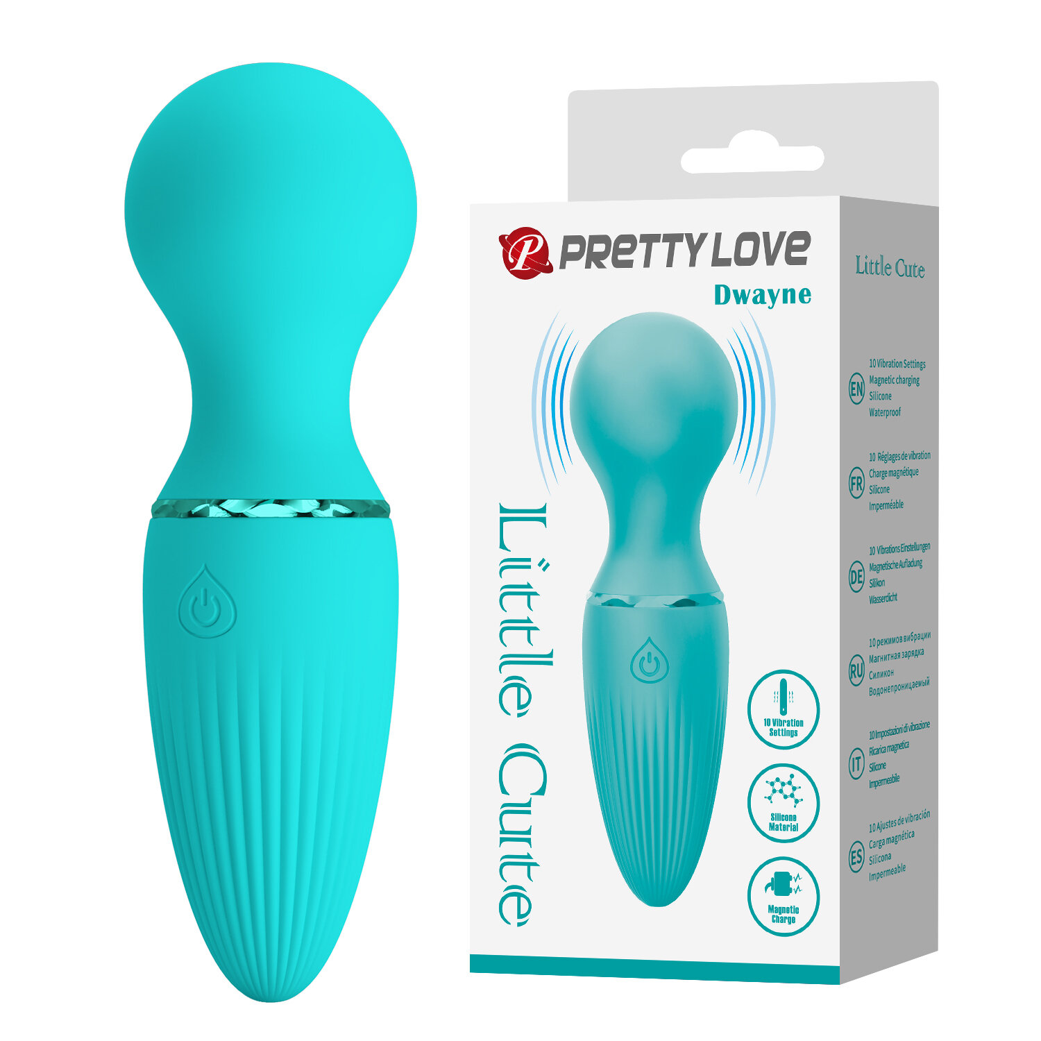 Вибромассажер Pretty Love Little Cute, гибкий, компактный, 10 режимов вибрации, USB-заряд