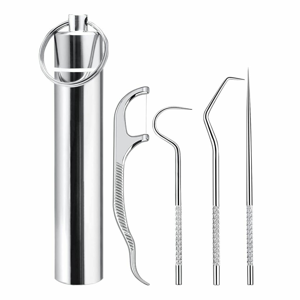 Набор металлических зубочисток 7 шт. в чехле