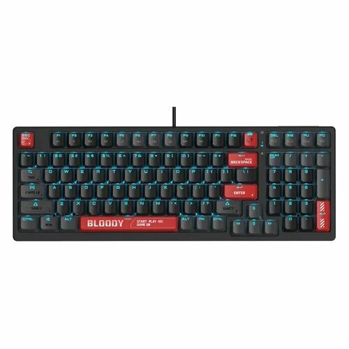 Клавиатура A4TECH Bloody AT98, USB, черный + красный