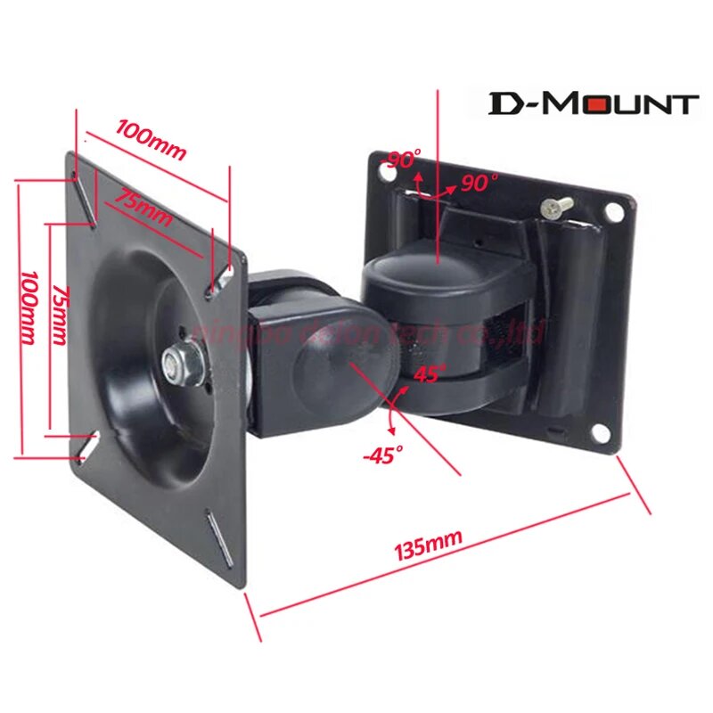 Настенный кронштейн D-Mount LCD-6 черный для мониторов 10-27 дюймов
