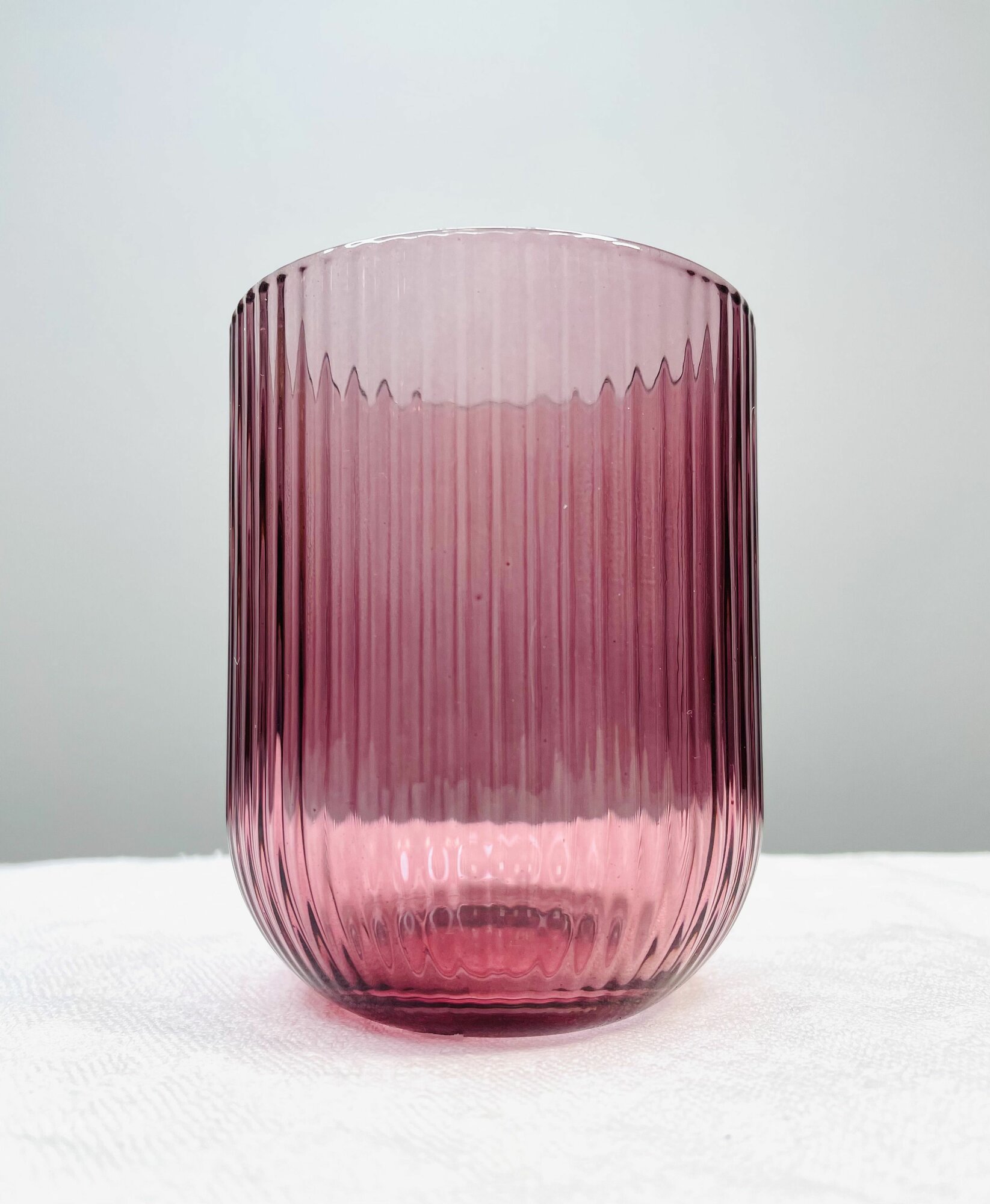 Стакан короткий рифленый, сливовый 260 мл, федерация - 1 шт