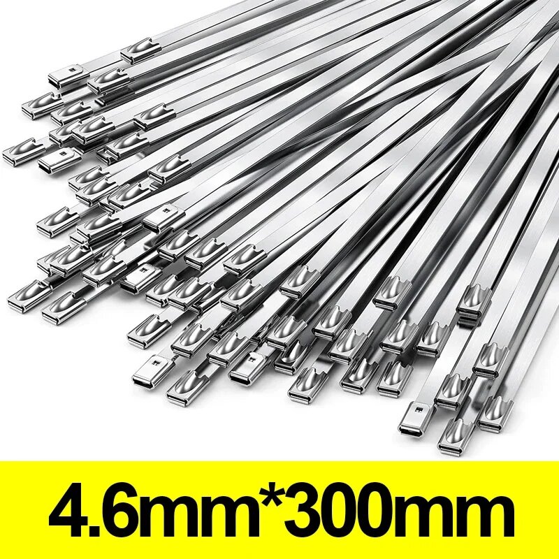 Нержавеющие кабельные стяжки 4.6x300mm, 40шт