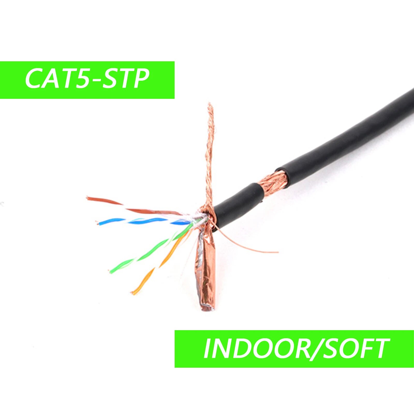 Ethernet кабель CAT5/CAT6 черный 0.3-100 м CAT5-Indoor-STP, 30M