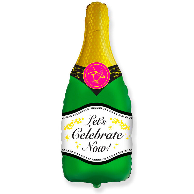 Воздушный шар из фольги. Фигура, Бутылка Шампанское (33'/84 см, ESP)