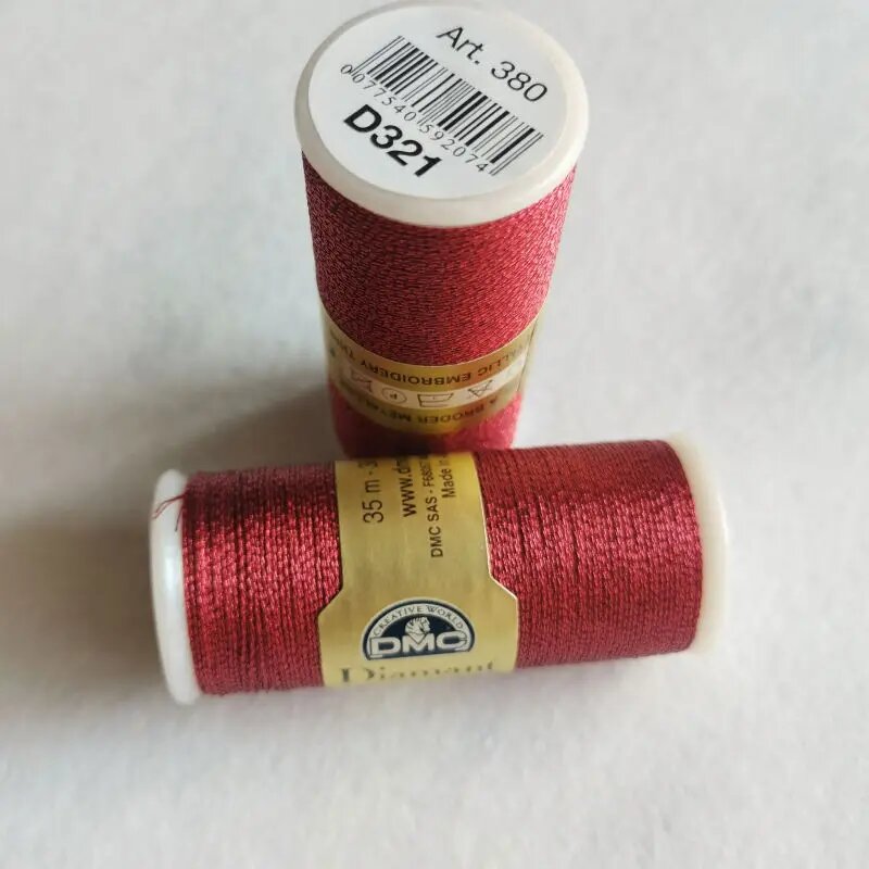 Металлическая нить для вышивания DMC Бордовый, D321
