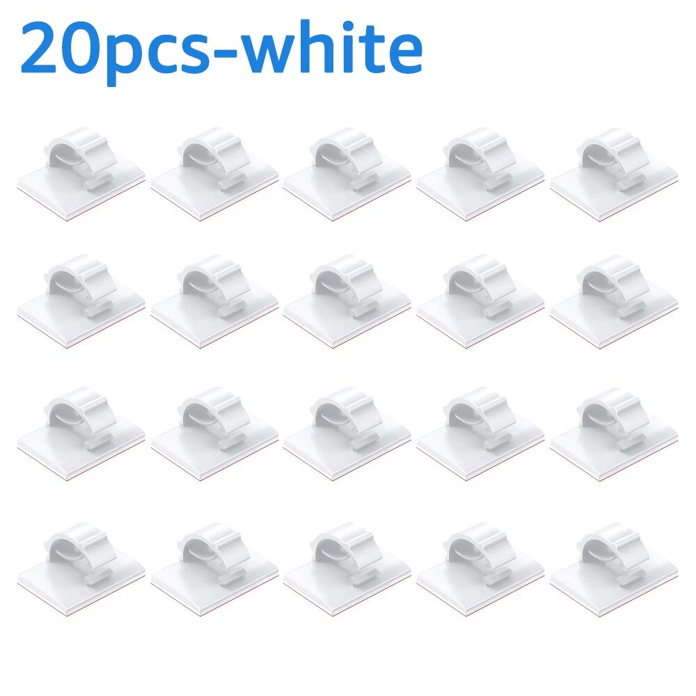 Зажимы для кабелей White-20pcs