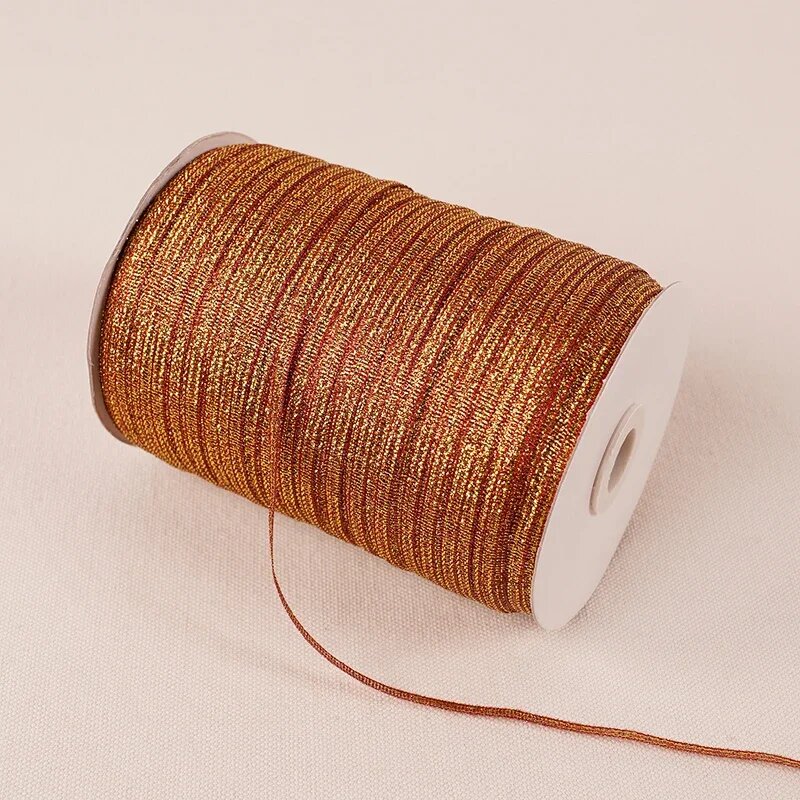 МерiLover золотая/серебряная блестящая лента 3 мм 10 м Коричневый, wine red