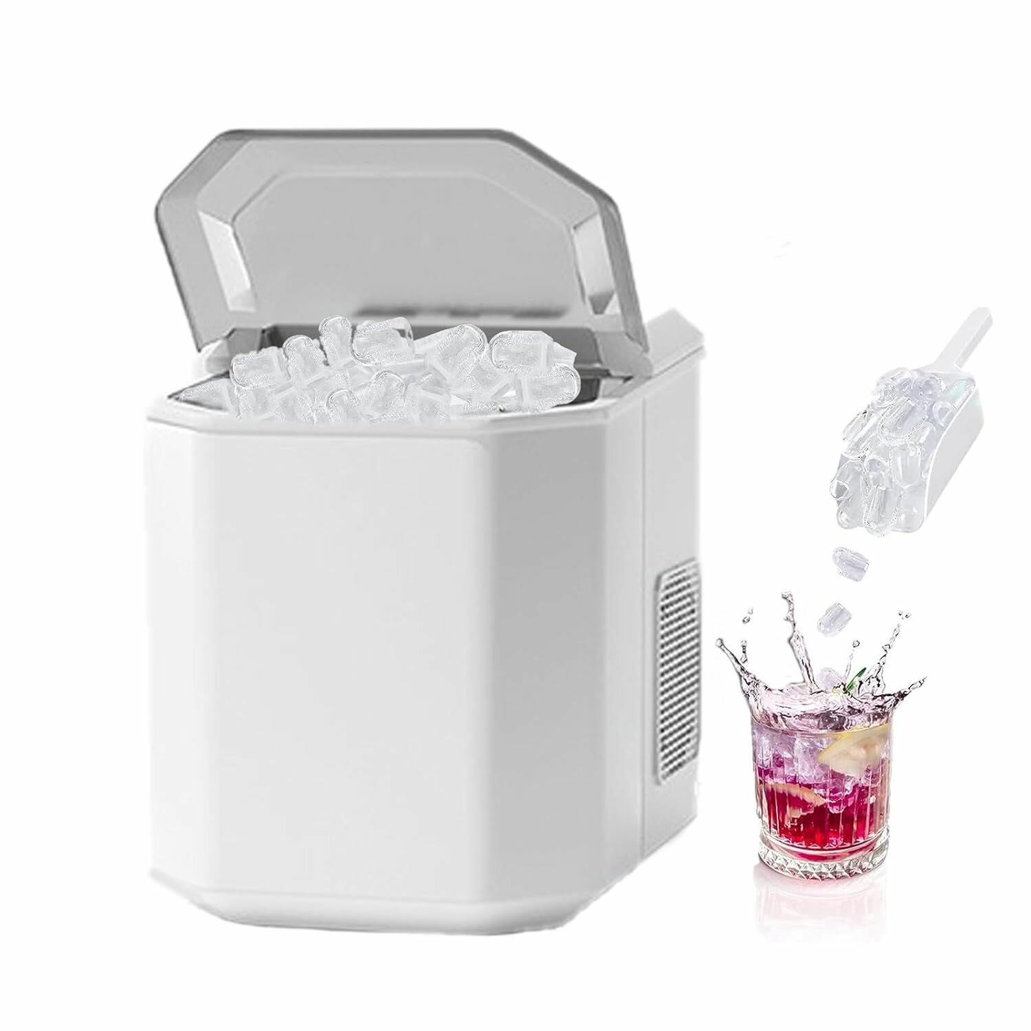Самоочищающийся льдогенератор, готовит лед за 6-8 минут