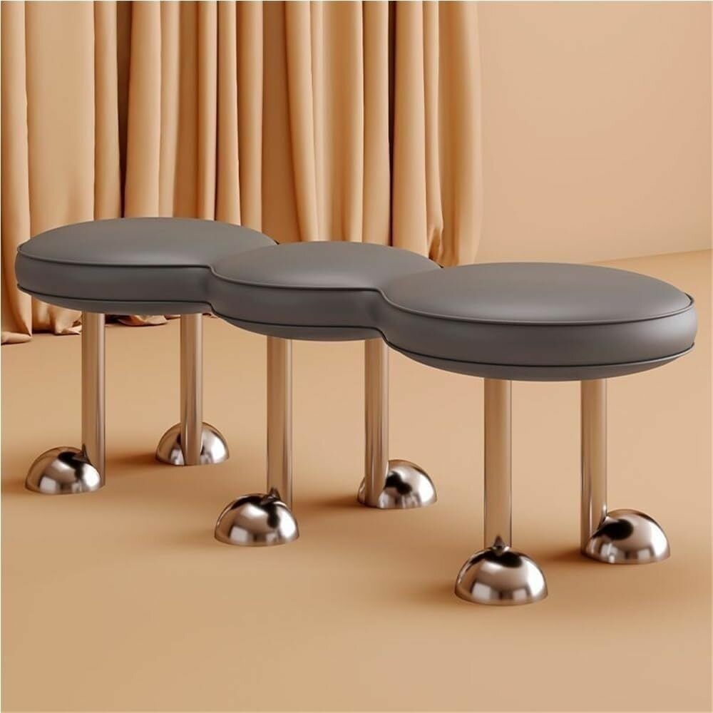 Скамья для ног, мягкая входная скамейка, табурет для пеленания обуви с металлическими ножками