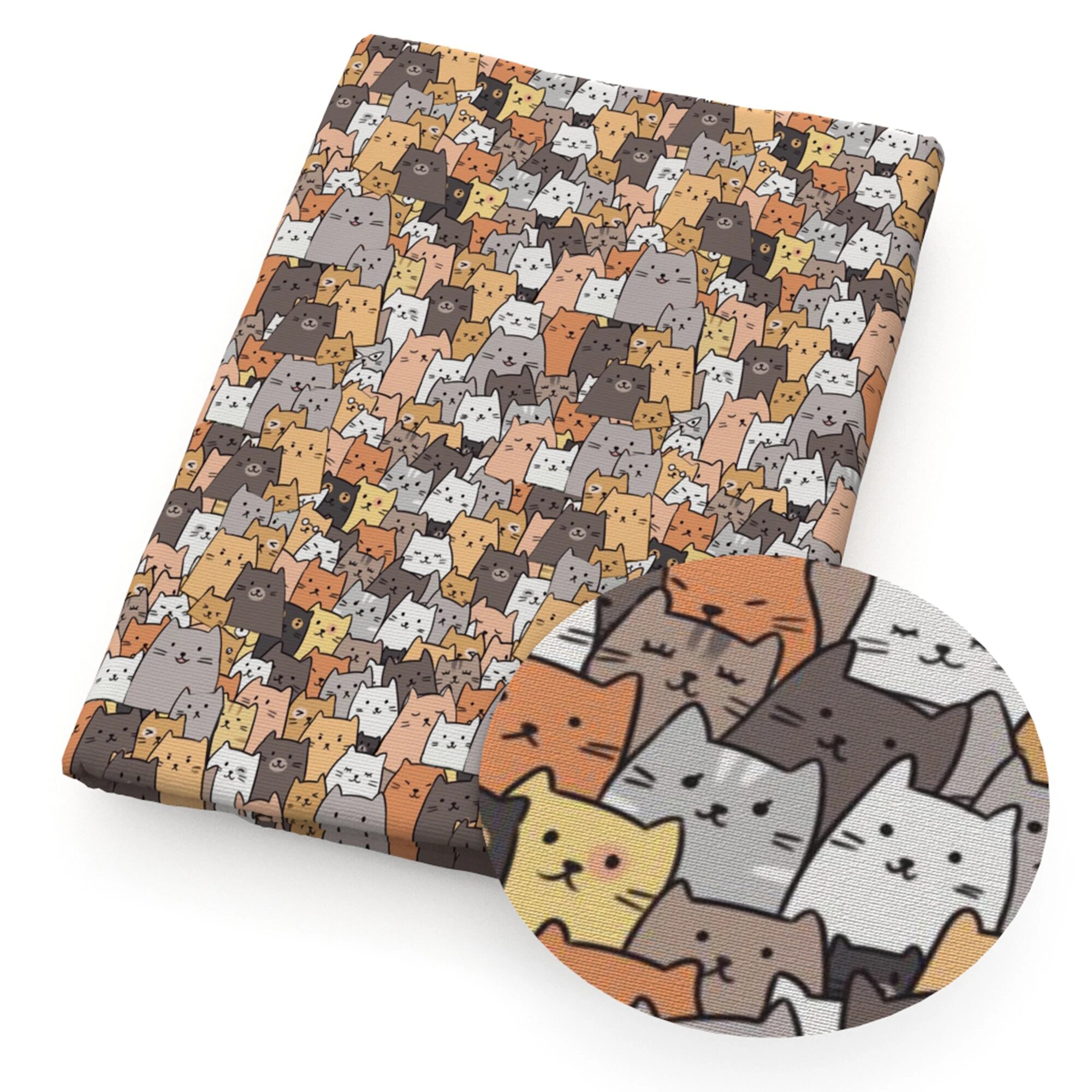 Ткань для шитья с котами, 50*145 см, Polyester Cotton, Цвет: 1140079