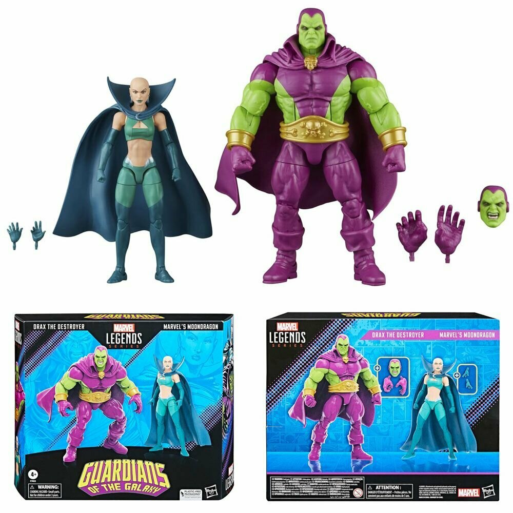 Фигурки Hasbro Легендарная серия Marvel Drax Destroyer Moon Dragon, 2 6-дюймовые подвижные куклы, вдохновленные комиксами