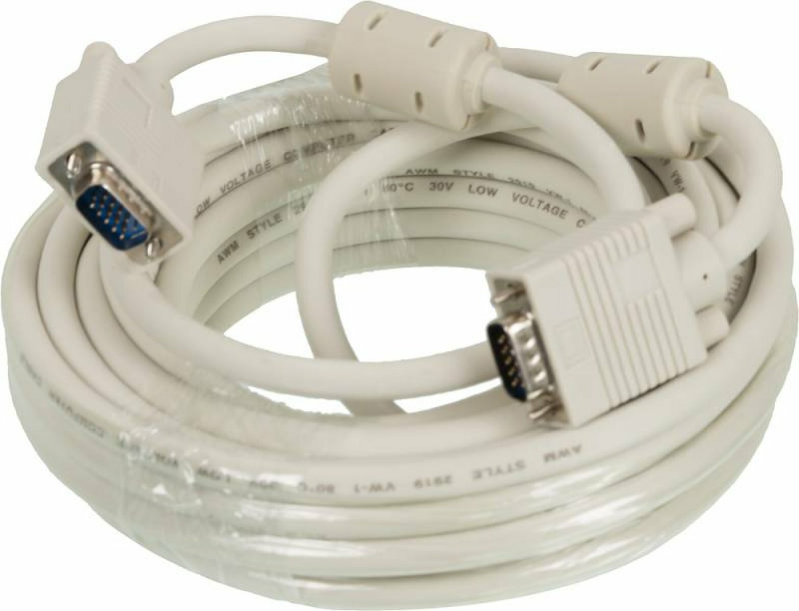 Кабель Ningbo CAB016S-10m CAB016S-10M-BR VGA (m) VGA (m) 10м феррит. кольца блистер