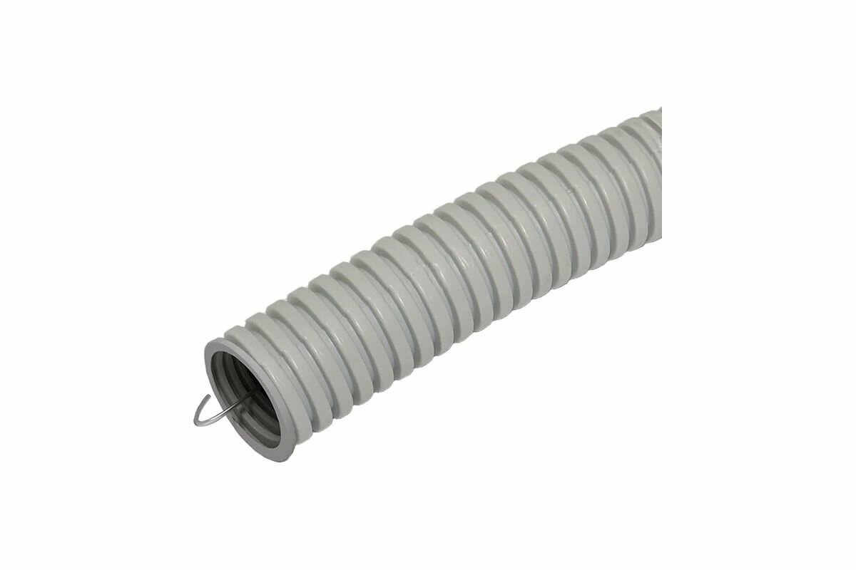 Гофрированная труба ЭРА ПВХ серый ЭКО d 16мм с зонд. легкая 100м Б0036838