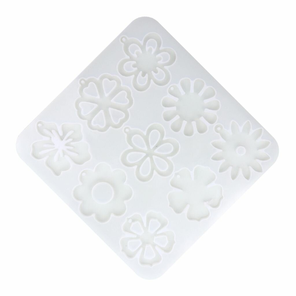 Цветочные серьги, смоляные формы с отверстиями, ювелирные изделия, эпоксидная смола для изготовления серег, подвесок, брелоков