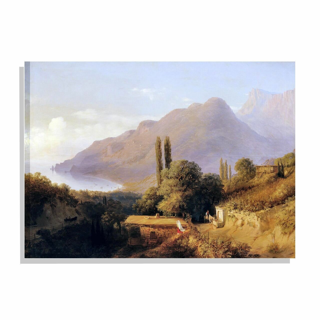 Картина на холсте, репродукция Крымский пейзаж - Лев Лагорио