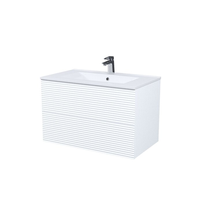 Тумба с умывальником, подвесная, 80 см, белый, Bild, IDDIS, BIL80W0i95K