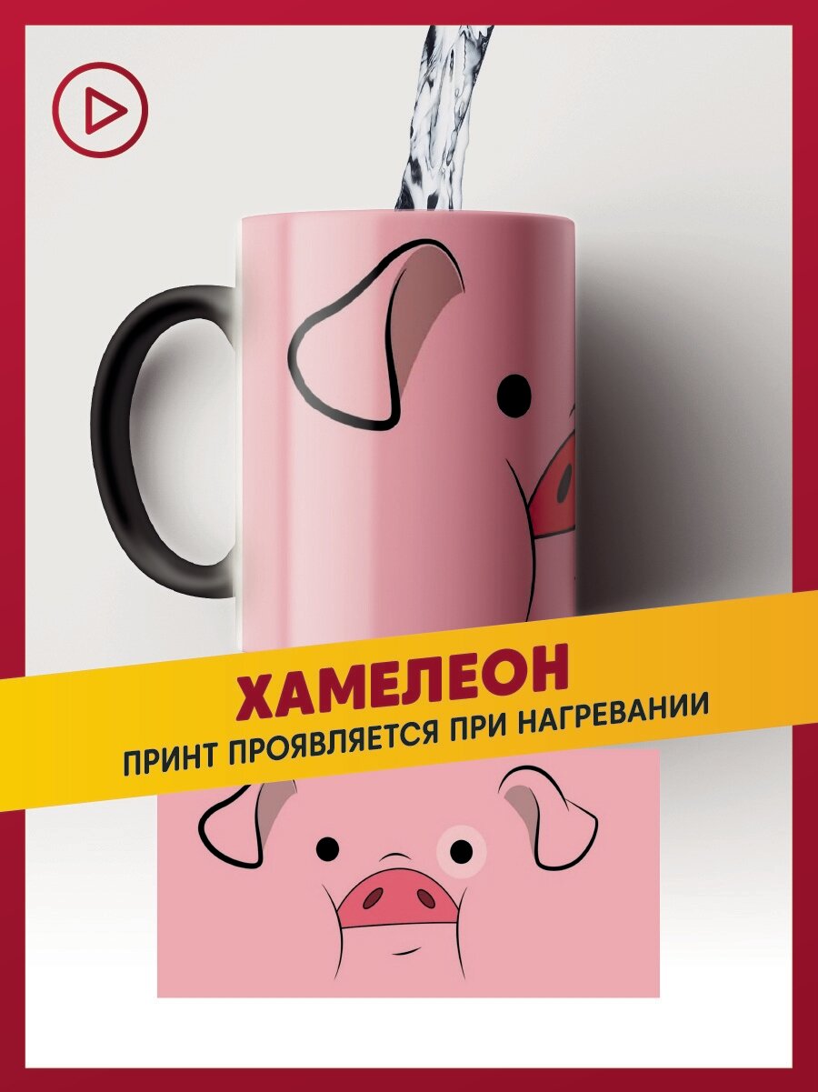 Кружка хамелеон Гравити Фолз: Диппер, Мейбл, Венди, Зус