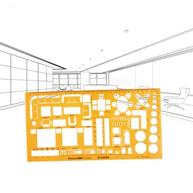 1 шт. линейка архитектурный многоцелевой шаблон для рисования для дома инструмент для дизайна интерьера и оформления мебели трафарет Инструменты для рисования