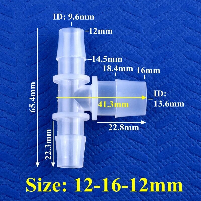 Редукционный тройник SgooHan 12~20 To 4~16мм 12-16-12mm, 5 Pieces