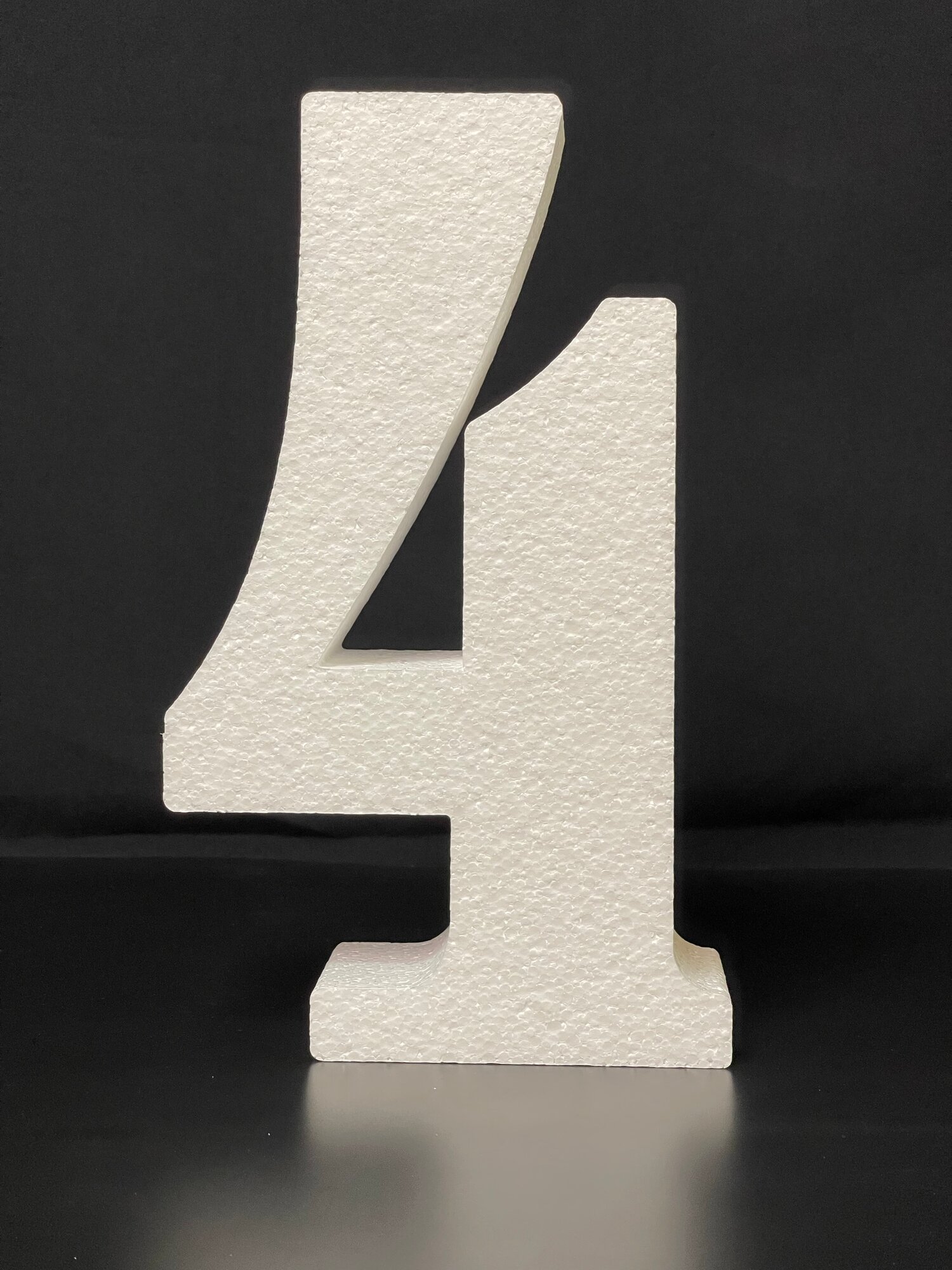 Цифра 4 для фотосессии, 30*6см, цвет белый, под покраску, декупаж, творчество