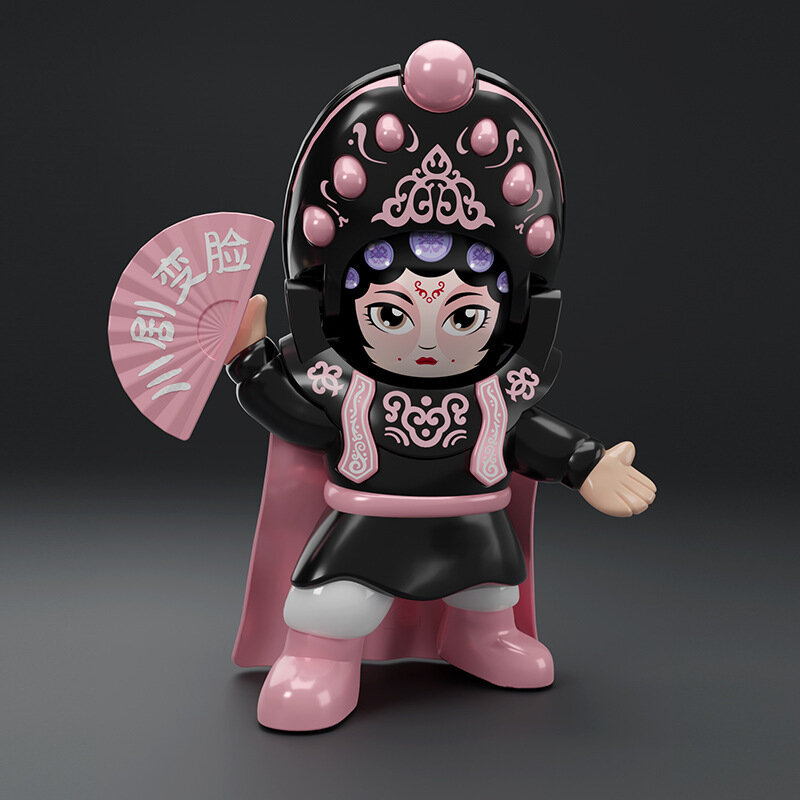 Кукла для изменения лица Сычуаньская опера для лица Сычуаньская опера меняется лицо [розовый] opp-сумка