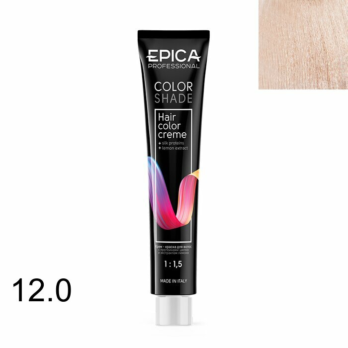 Epica Professional 12.0 крем-краска для волос, специальный блонд натуральный Colorshade, 100 мл