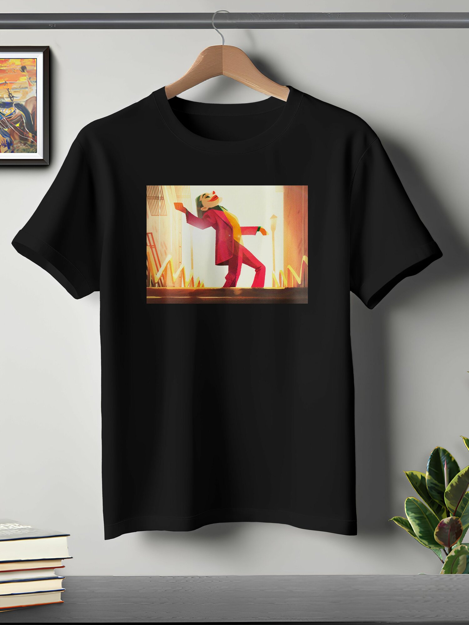 Футболка ONEQ унисекс 40-42 (XXS) размер с принтом Джокер, черная