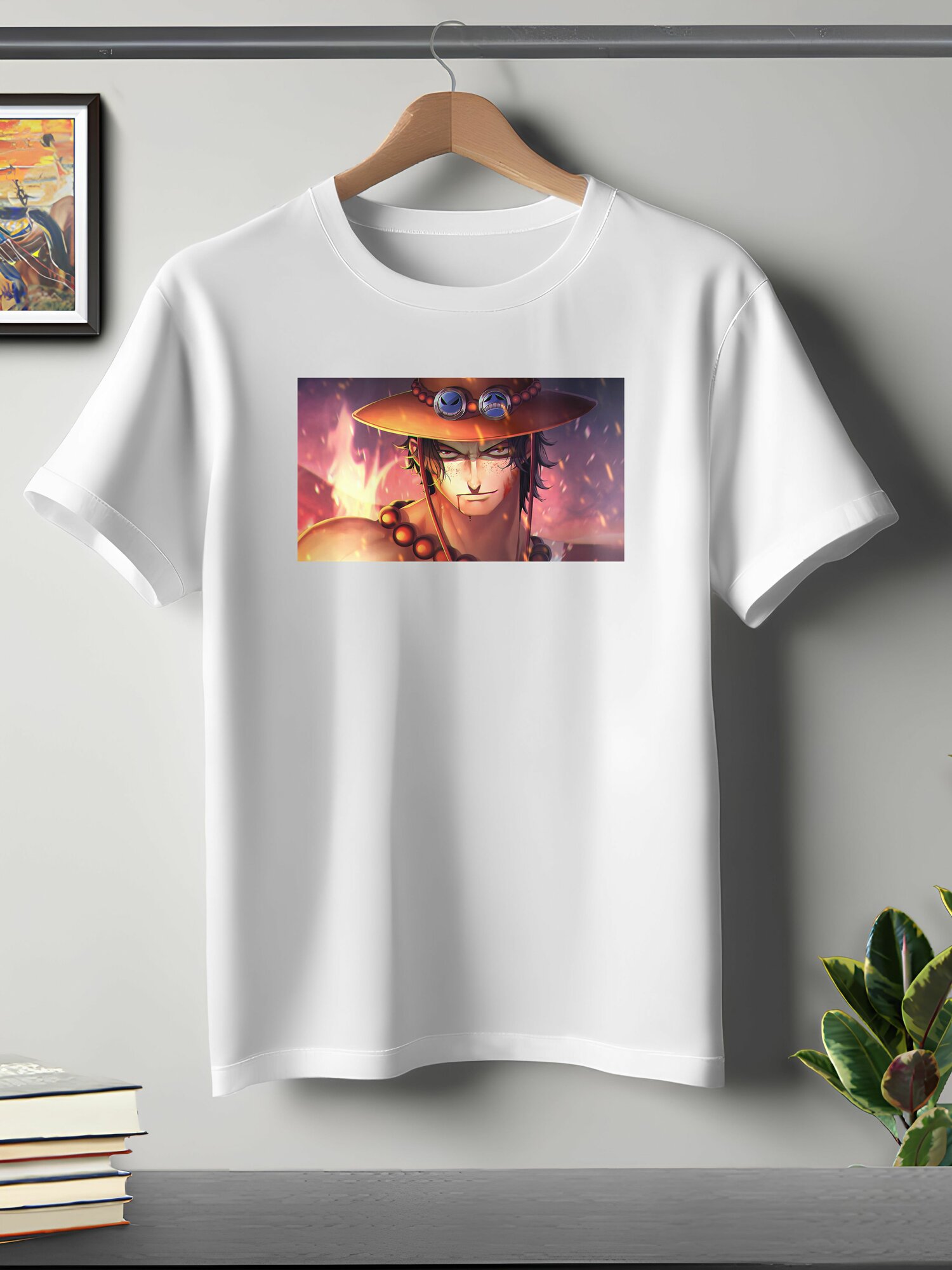 Футболка ONEQ унисекс 50-52 (XL) размер с принтом One Piece, белая