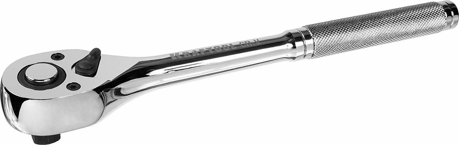 Трещотка для торцовых головок KRAFTOOL 1/2", 72 зубца, Cr-V сталь, цельнометаллическая,