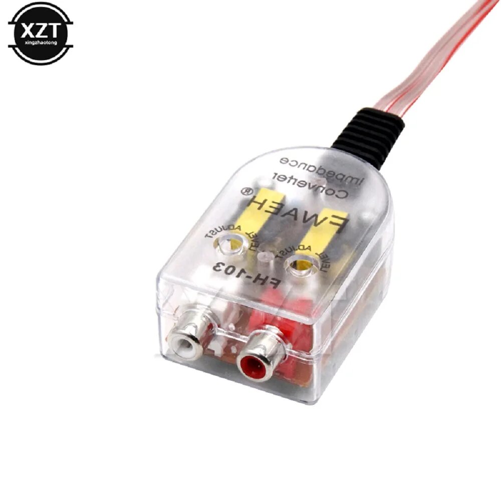 Автомобильный переходник для динамика на RCA, аудиоконвертер с высоким и низким разъемами, усилитель звука для сабвуфера