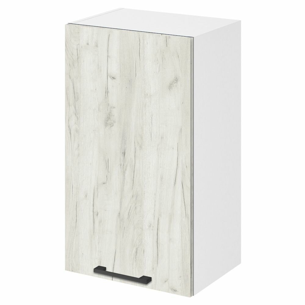 Кухонный навесной модуль Дельта Ш450, Дуб крафт светлый/Белый