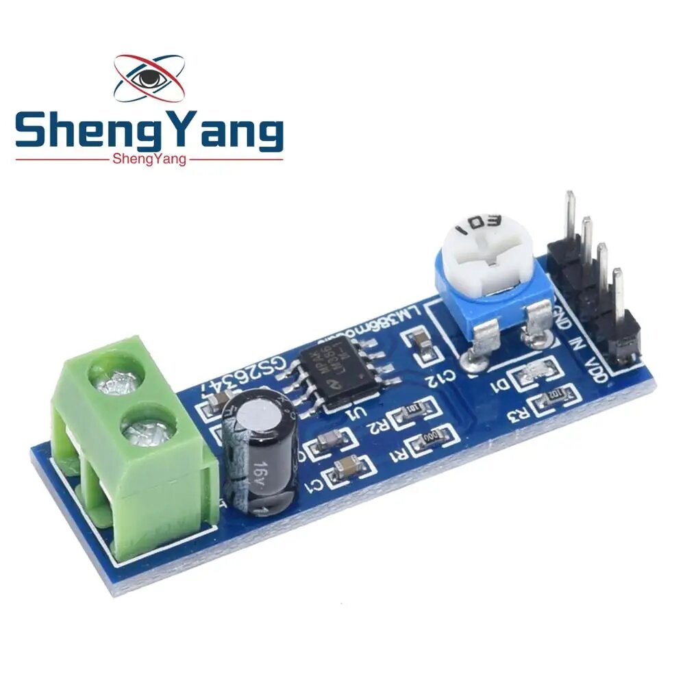 Модуль усилителя звука LM386, 5pcs