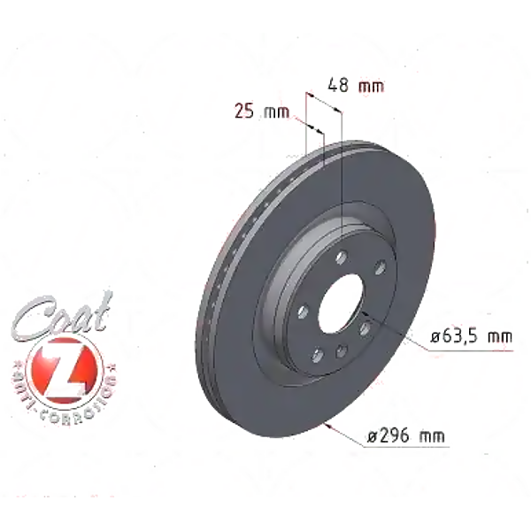 ZIMMERMANN 610.3733.20 диск торм Volvo (Вольво) coat z