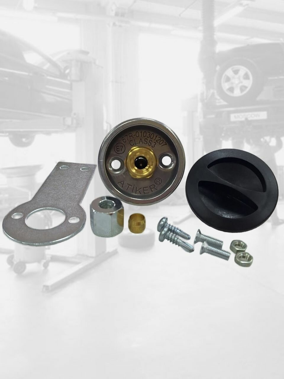 Заправочное устройство ГБО ATIKER на кронштейне под медную трубку