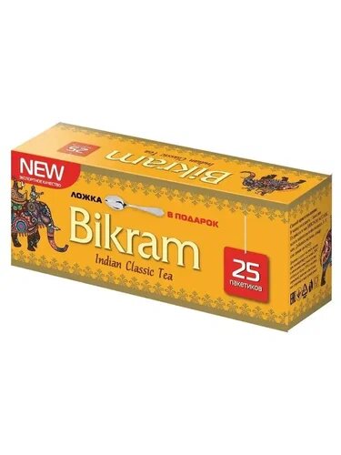 Чай "Bikram" черный индийский 25 пакетиков - 1 упаковки