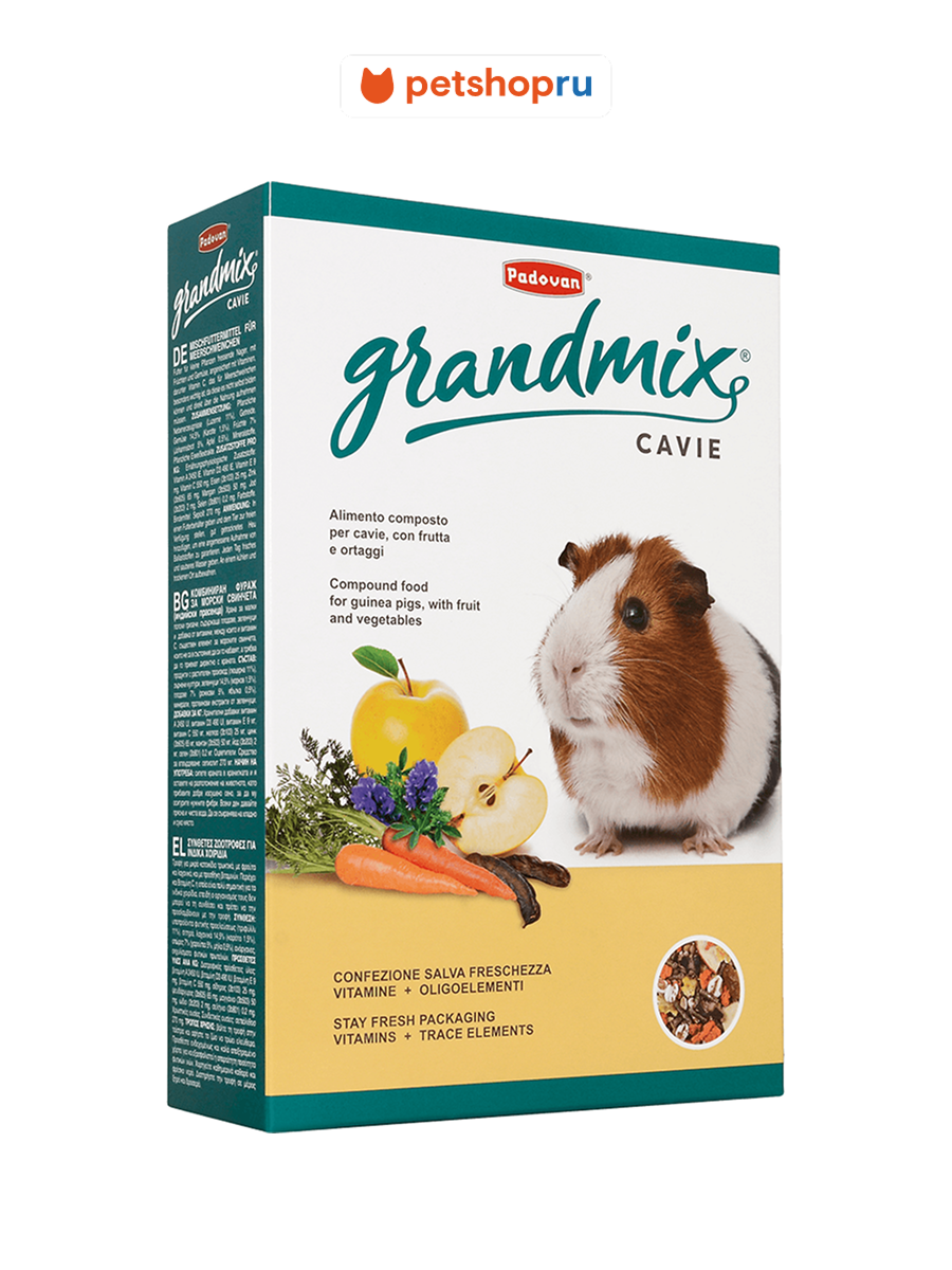 Padovan Корм для морских свинок с фруктами и овощами (Grandmix Cavie), 850 г
